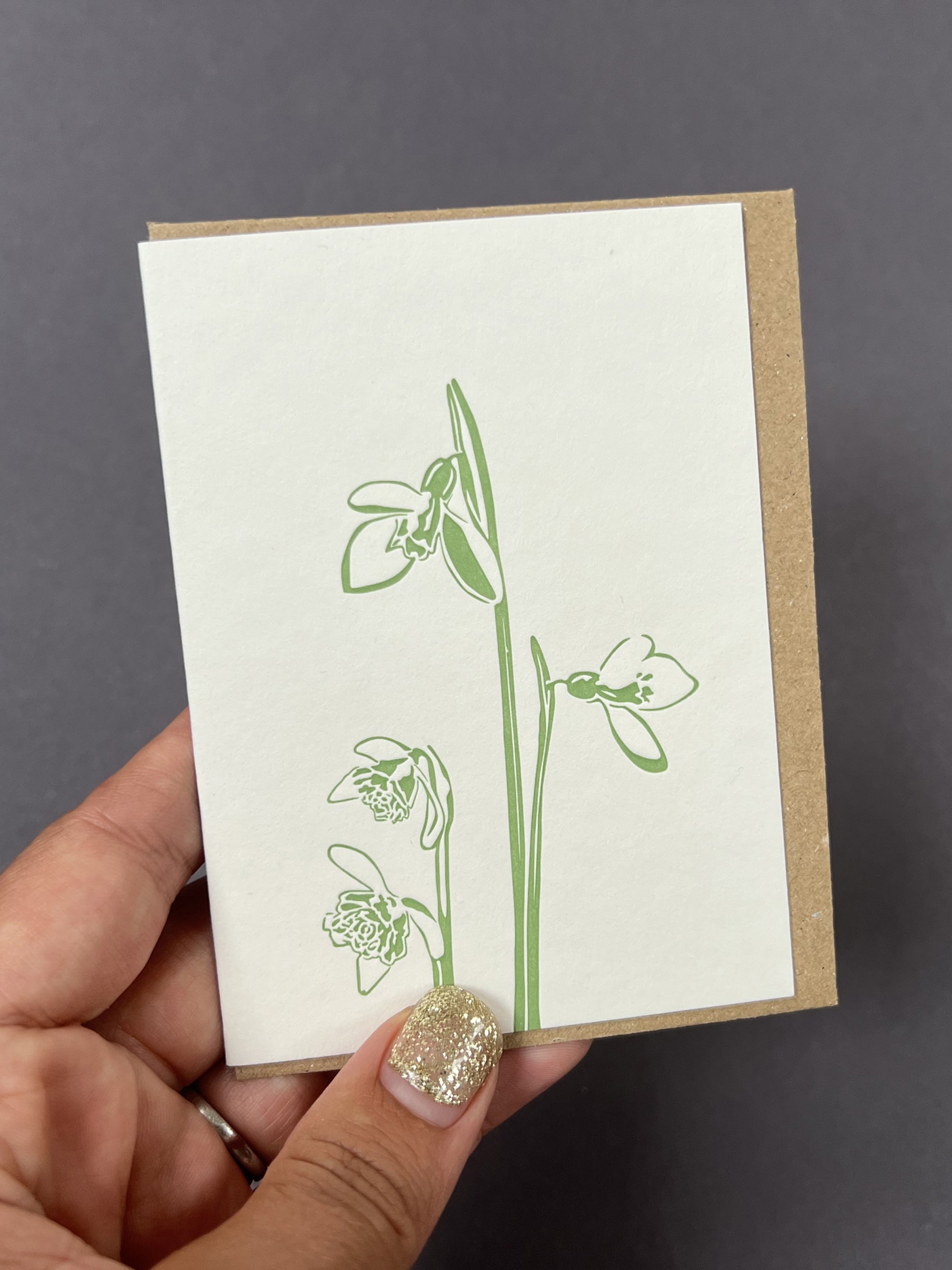 Snowdrops Card – Penguin Ink Ltd