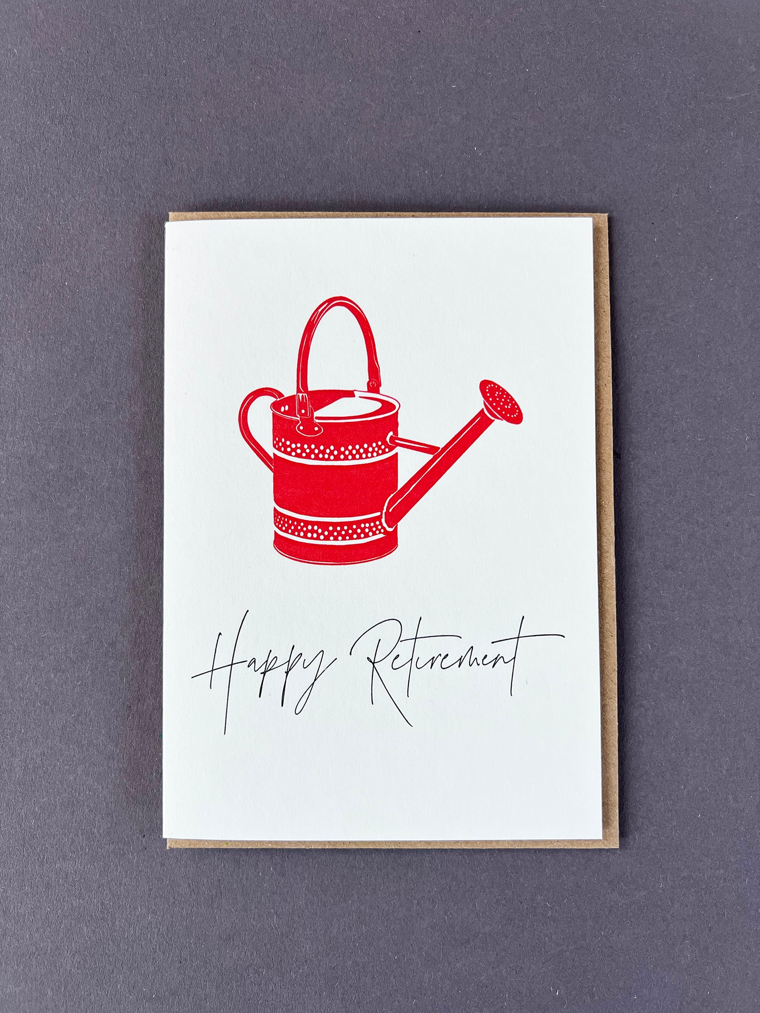 Garden Retirement Letterpress Card | Retirement Card – Penguin Ink Ltd
